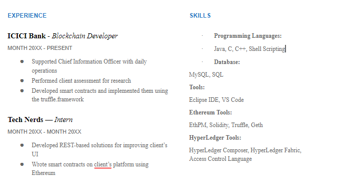 Blockchain Developer Resume: Complete Guide & Samples [2023] | upGrad blog